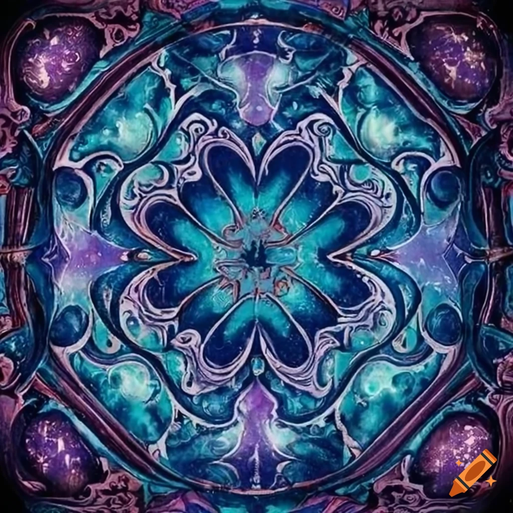 Chinese tiles with cosmic design