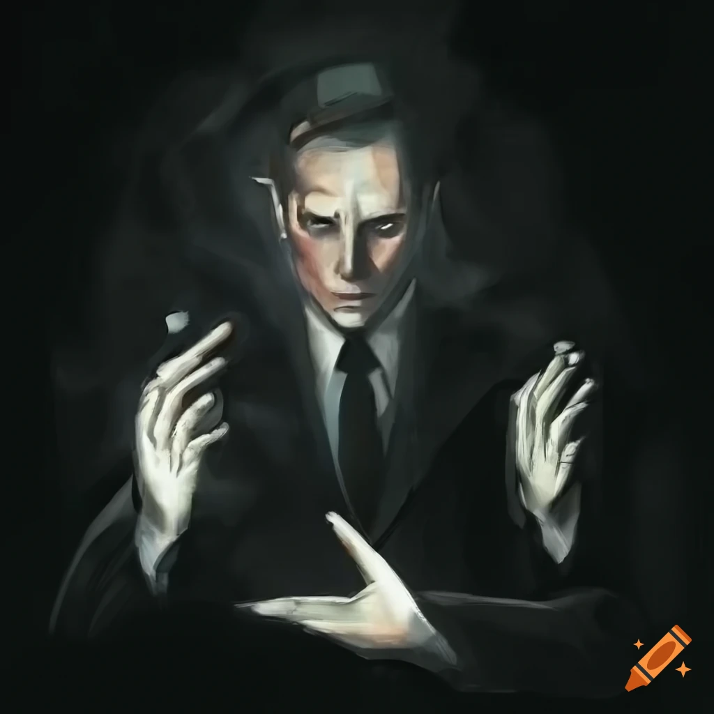 Abstract art of a man performing magic tricks on Craiyon