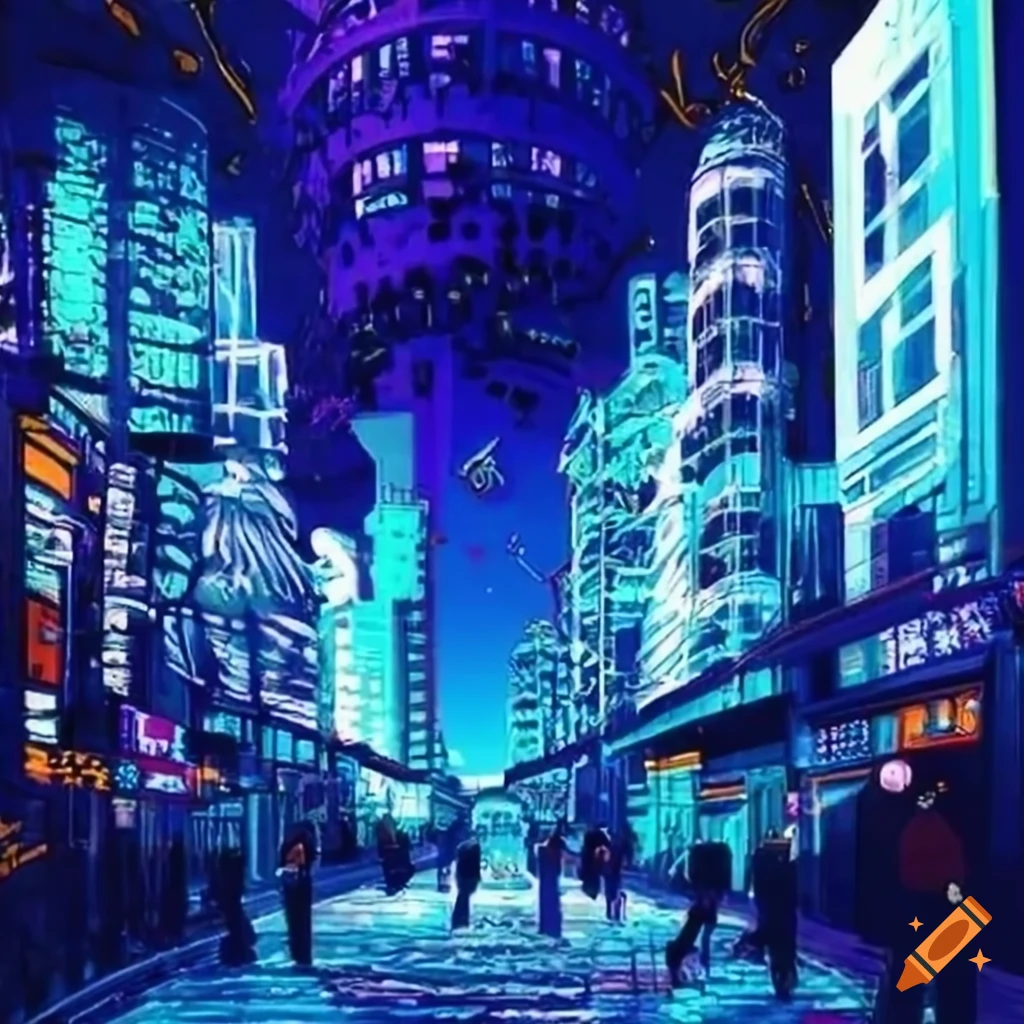 Artwork collaboration by chiho aoshima and dan mumford on Craiyon