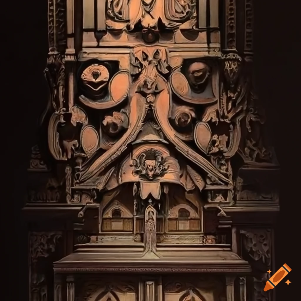 Detailed carving in architectural style on Craiyon