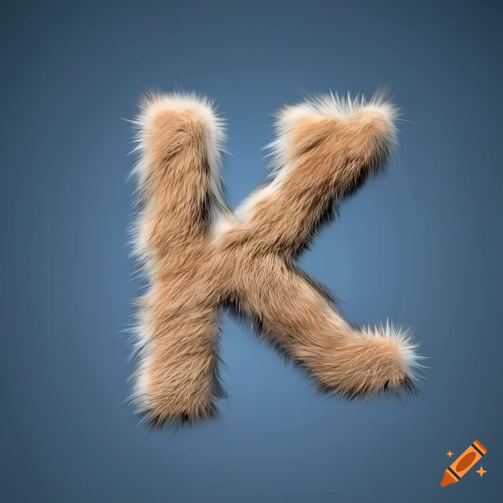 Letter "f" made of realistic dog fur and ears on Craiyon