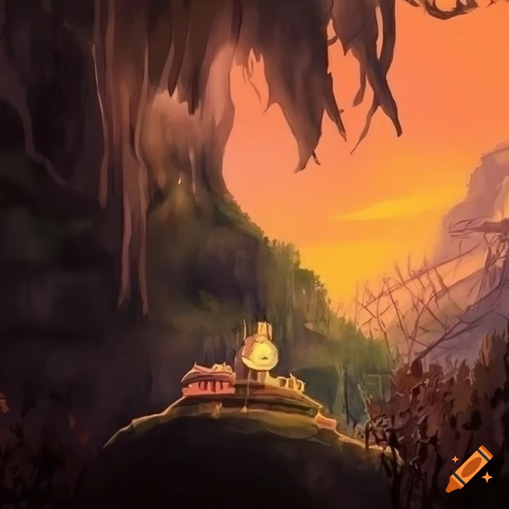 Inspired artwork resembling ghibli style on Craiyon