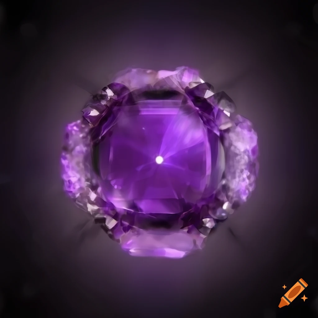 Realistic amethyst shield on Craiyon