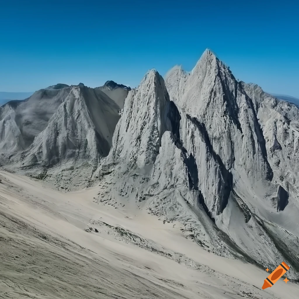 Top view of mountains on Craiyon