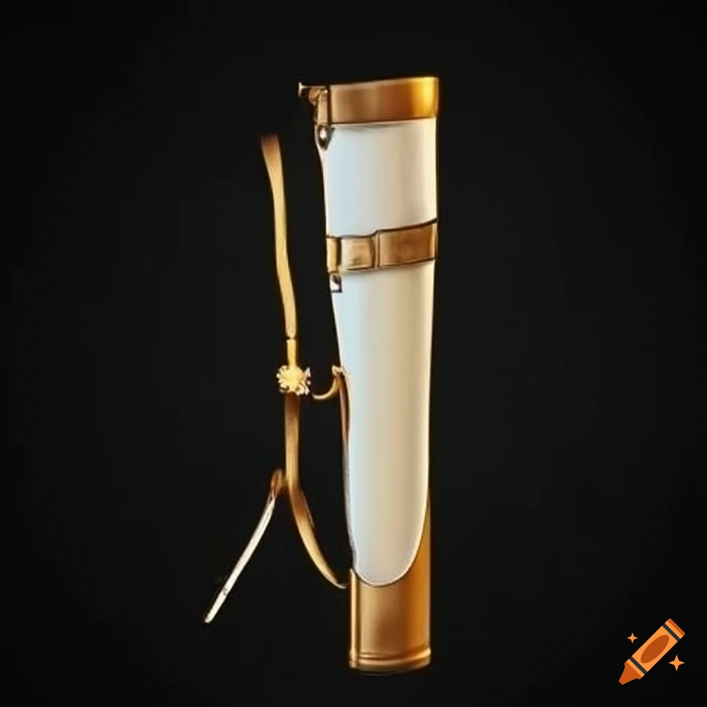 White and golden archer quiver with small light on Craiyon
