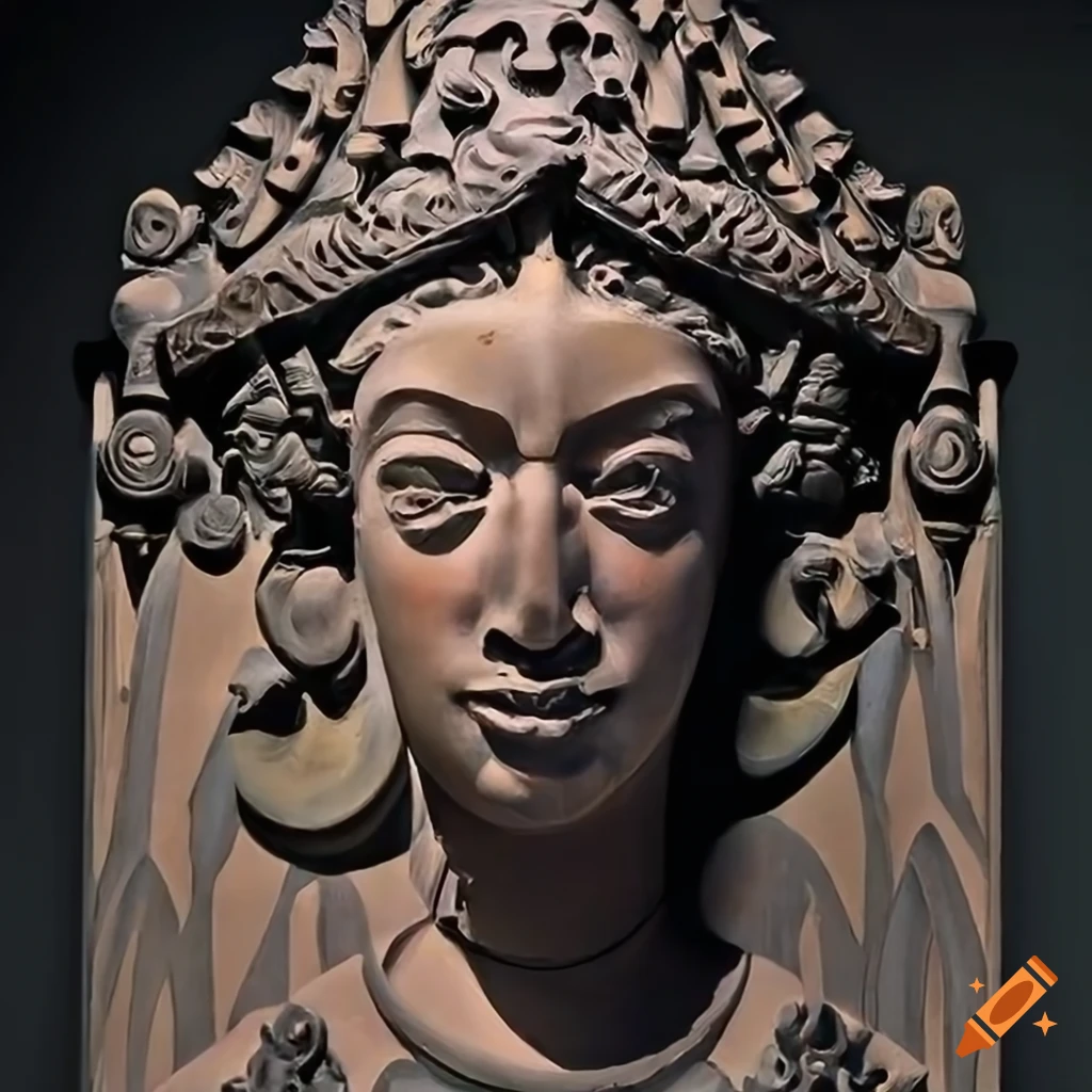 Detailed architectural carving in high definition on Craiyon