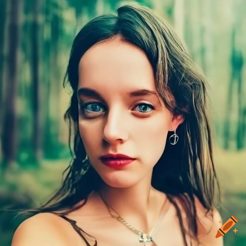 Portrait of an environmentally conscious woman on Craiyon