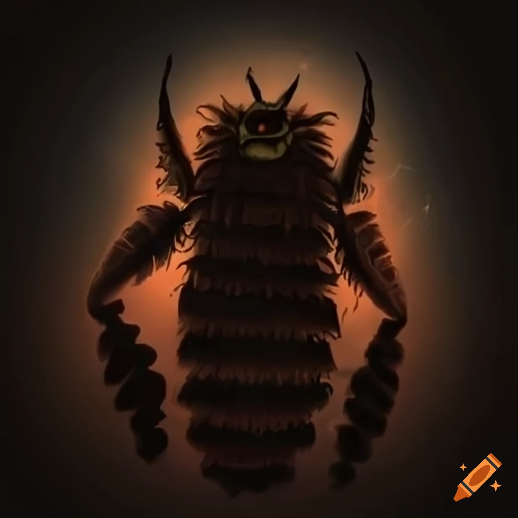 Artistic depiction of a spacy bee monster in a mysterious landscape on ...