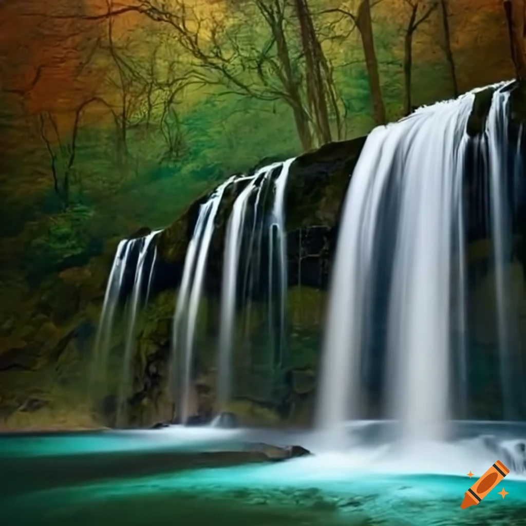 Beautiful waterfall in nature