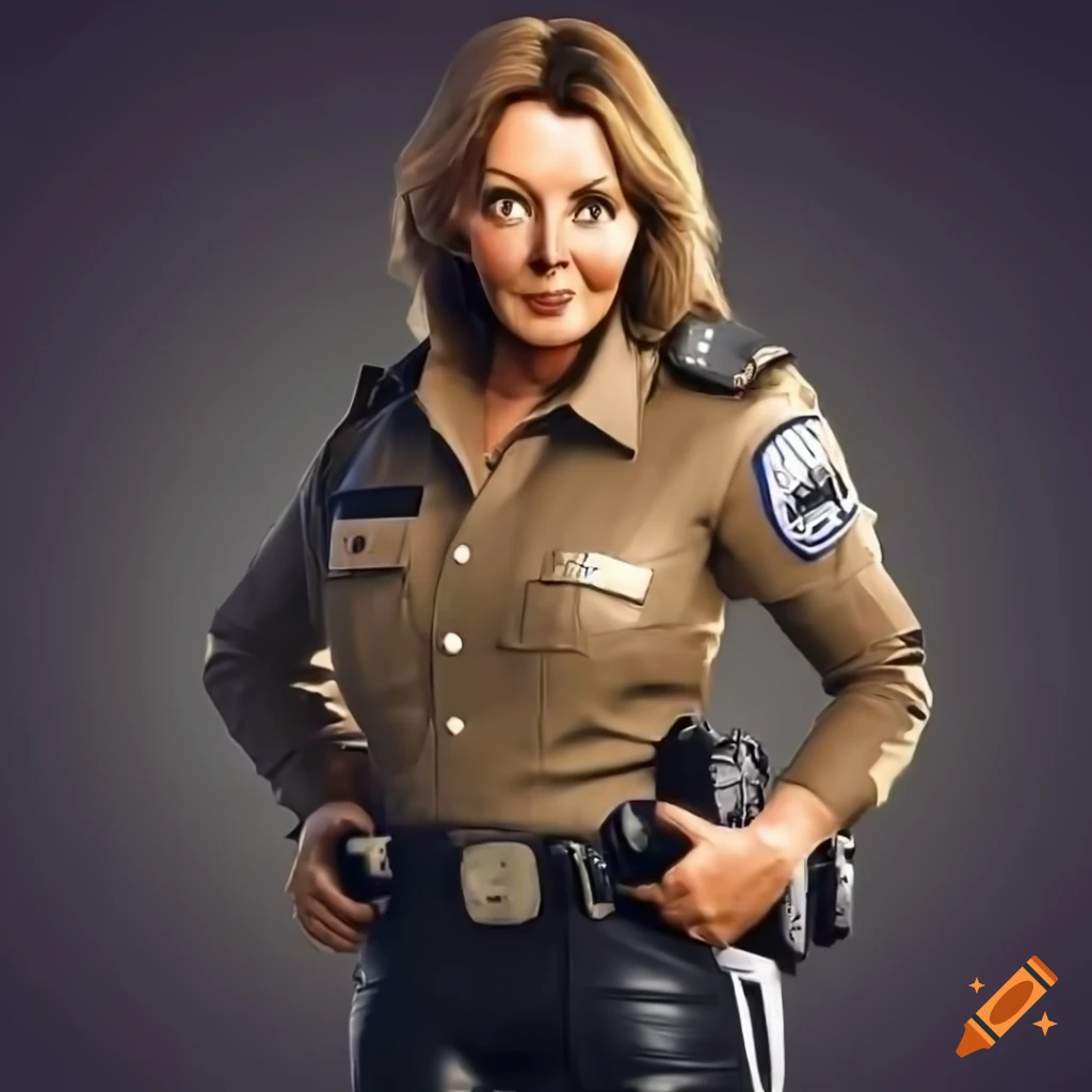 Portrait of police officer carol vorderman on Craiyon