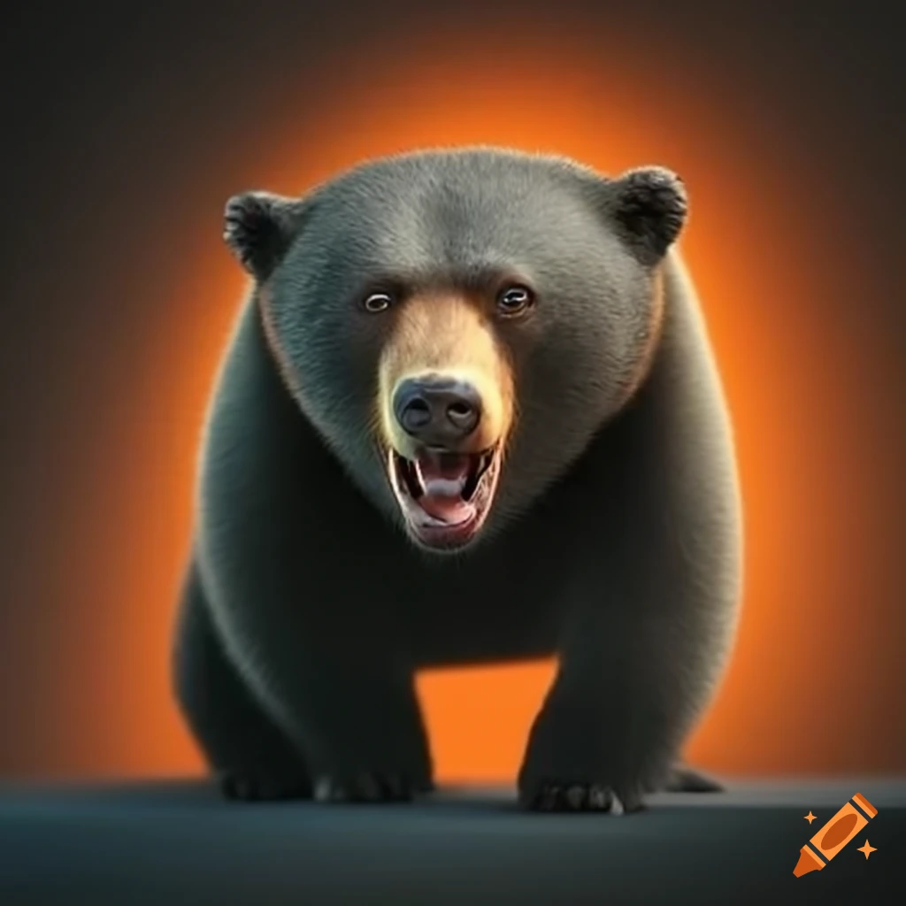 Bear doing kickboxing on Craiyon