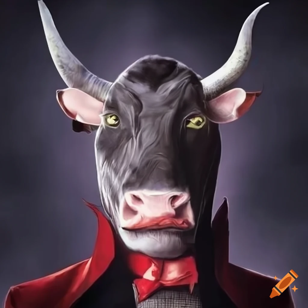 Movie poster of a vampire cow