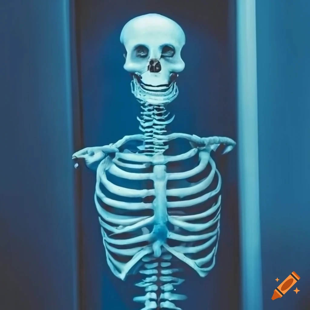 Sad skeleton pirate on a pirate ship at night on Craiyon