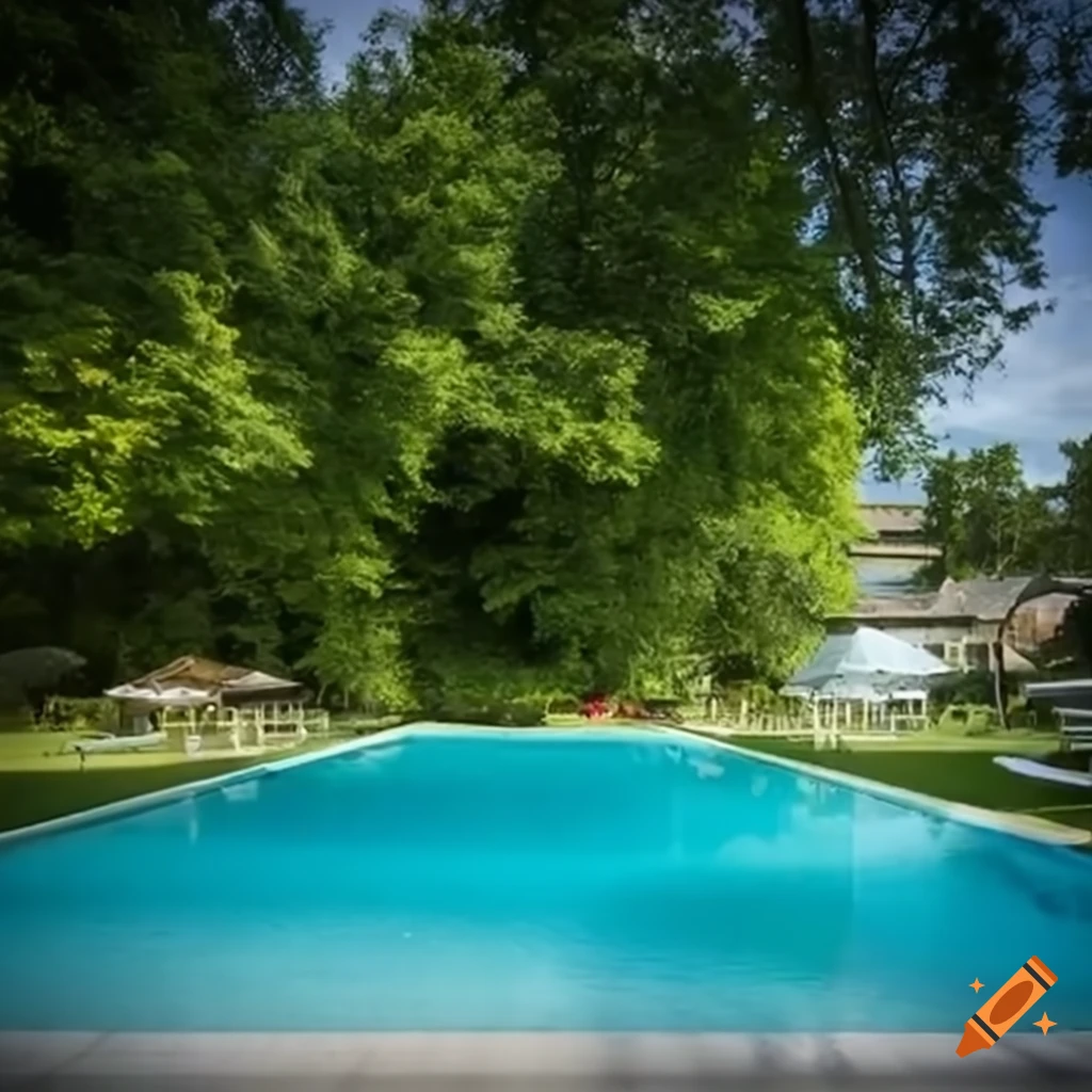 Outdoor hotel swimming pool