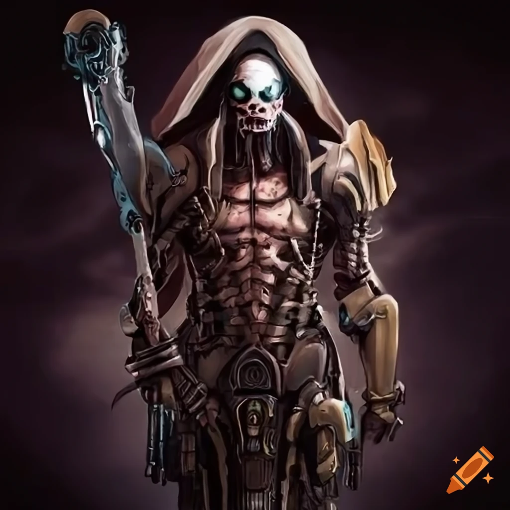 Cyborg pirate illustration