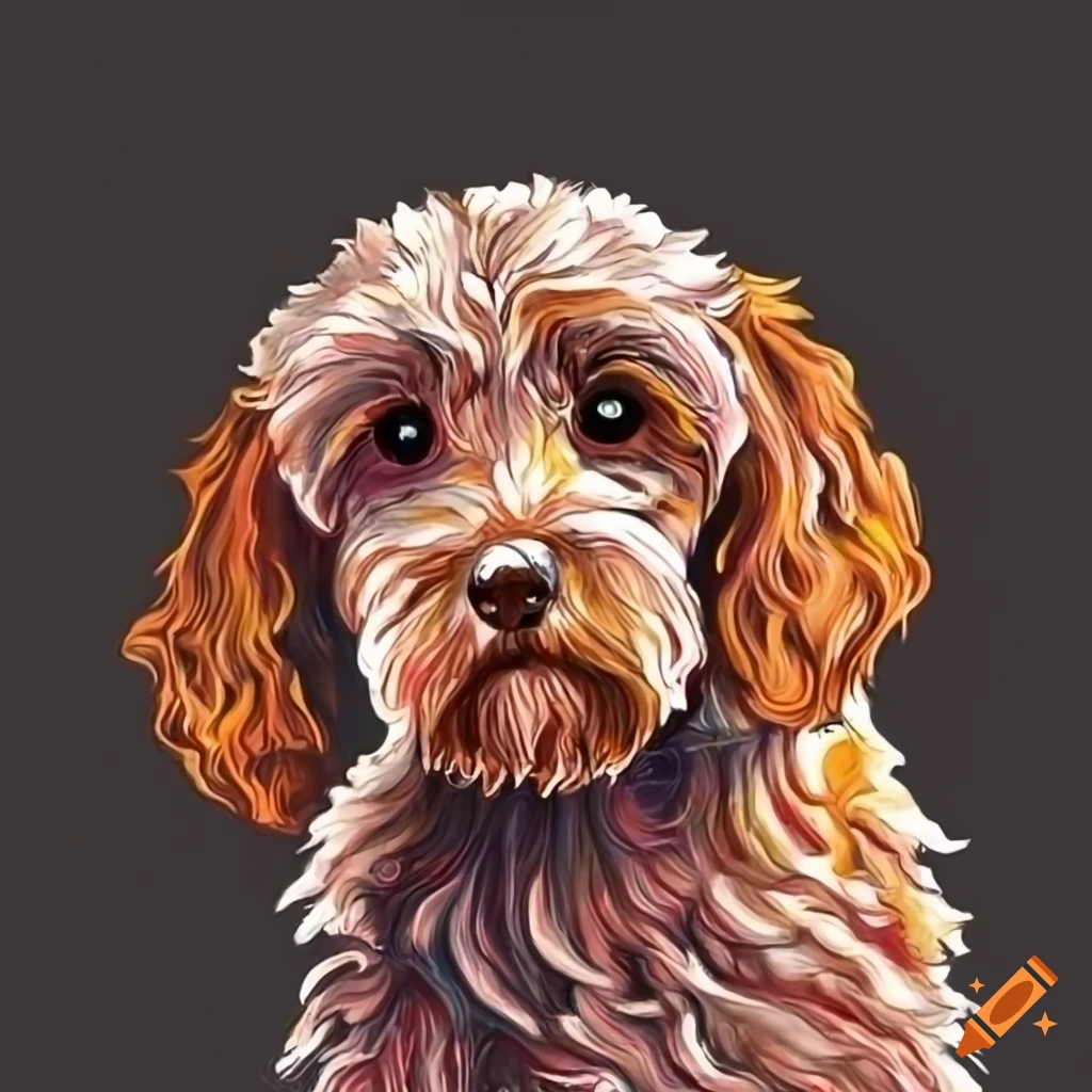 Free mixed breed dog hop ink drawing on Craiyon