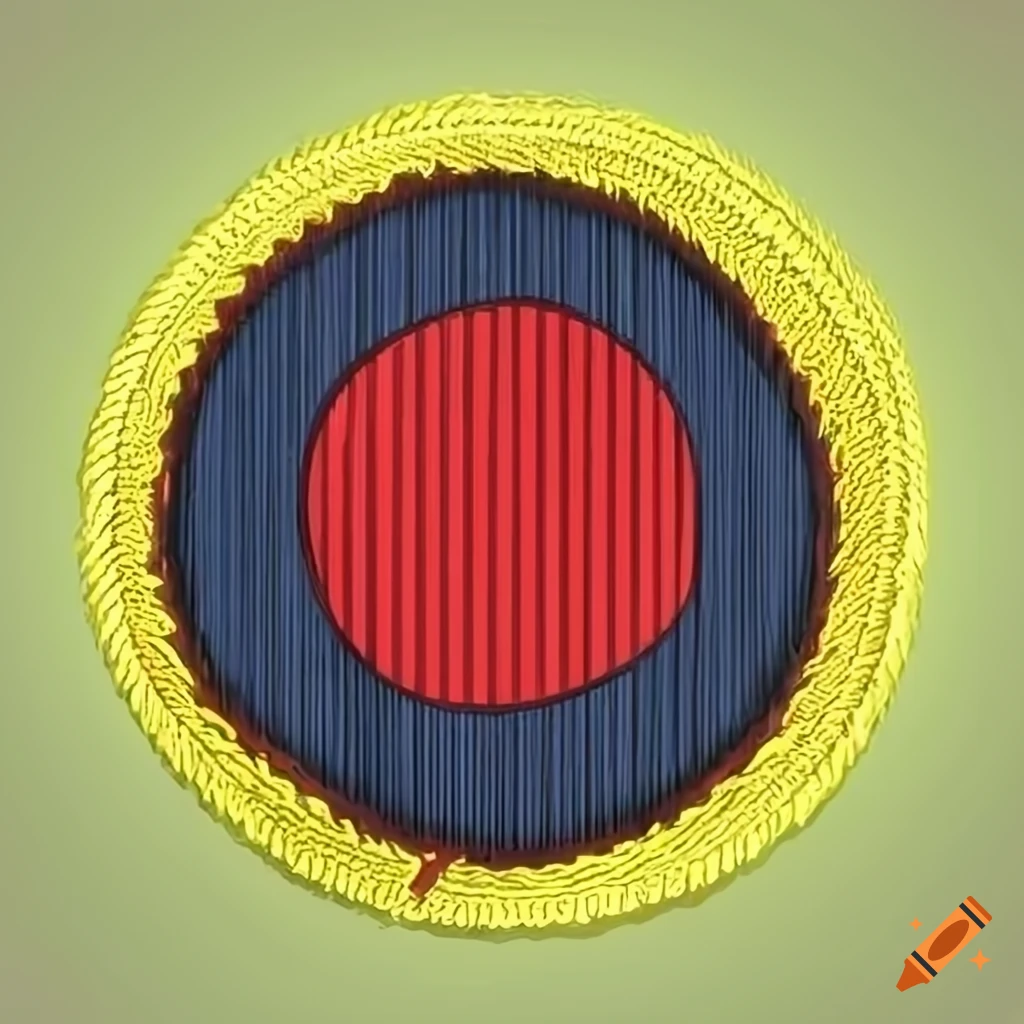 Circular civics merit badge on white background