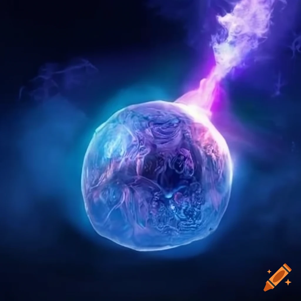 Image of a magical ice ball on Craiyon