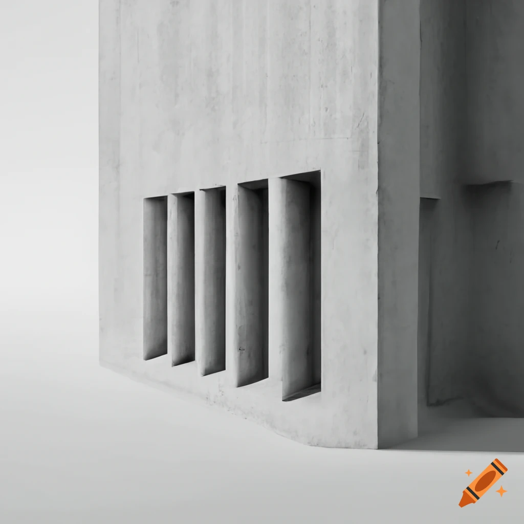 Brutalist concrete architecture in greece on Craiyon