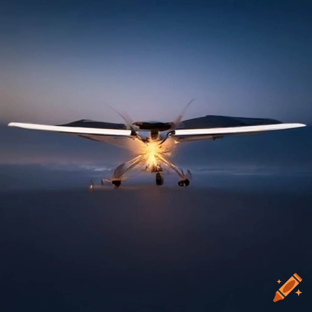 Artistic depiction of a cessna airplane made of bees on Craiyon