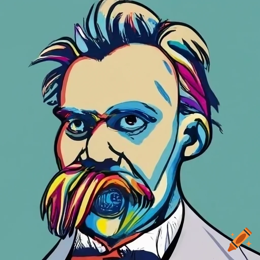 Übermensch depicted in 1960's comic book style on Craiyon