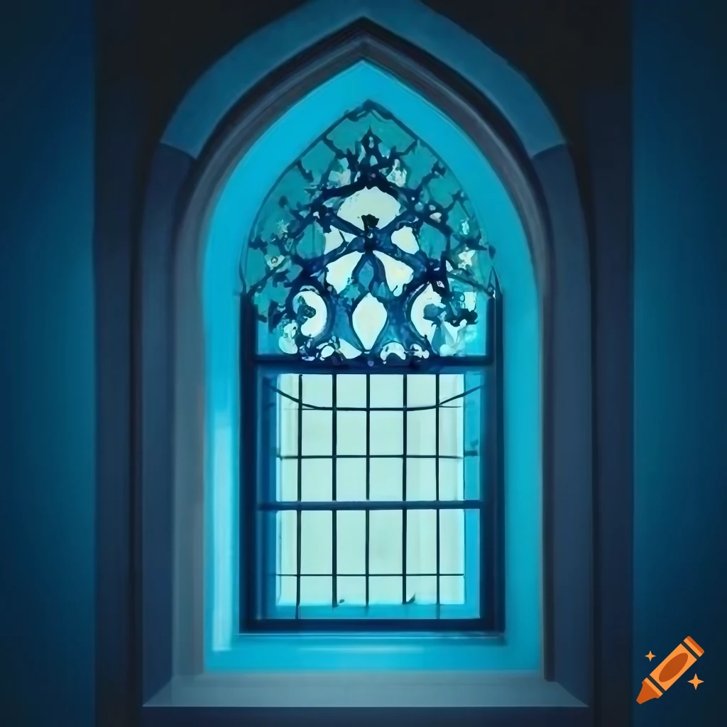 Dresden white gothic window in islamic art on Craiyon