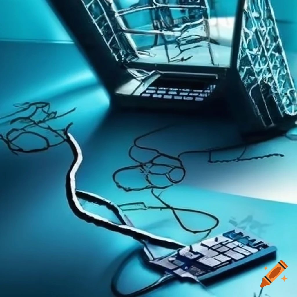 Image of computer hardware components on Craiyon