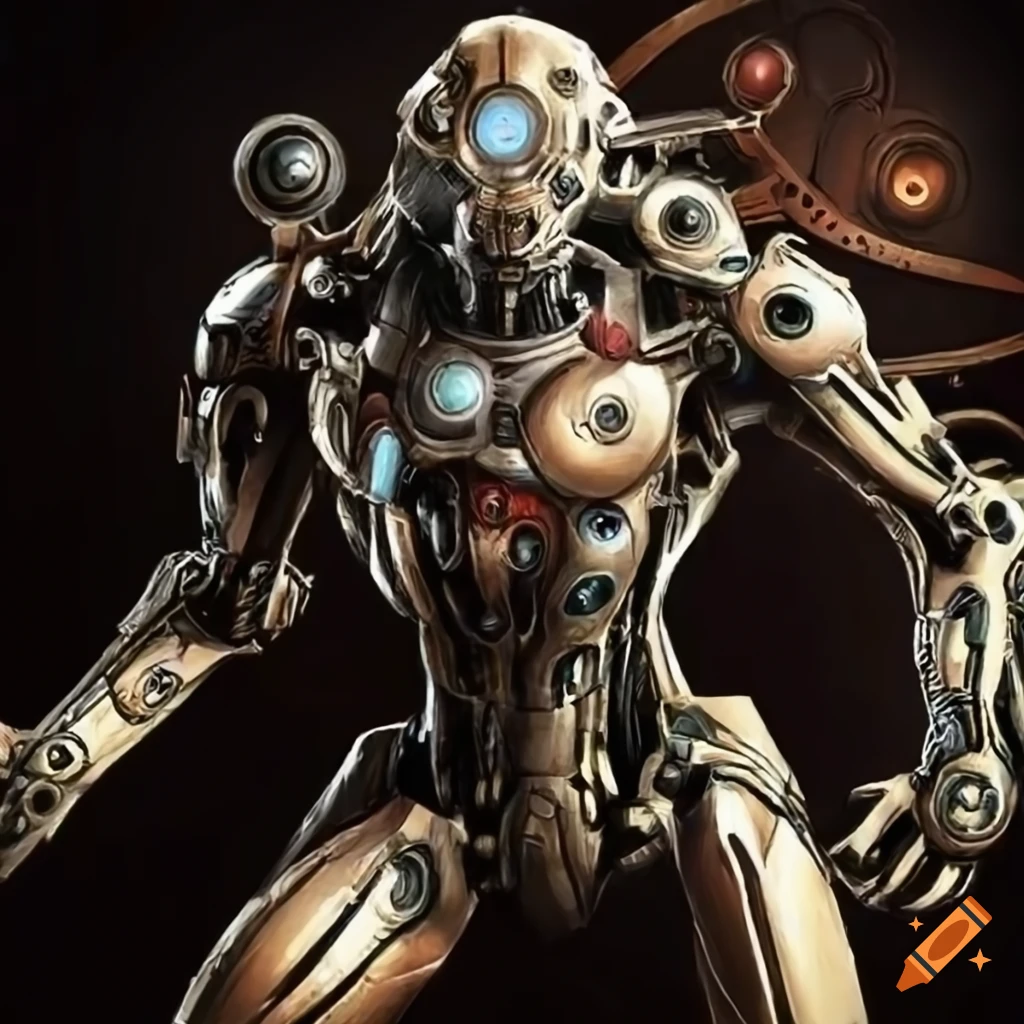 Image of a robotic representation of thanatos, the god of death on Craiyon