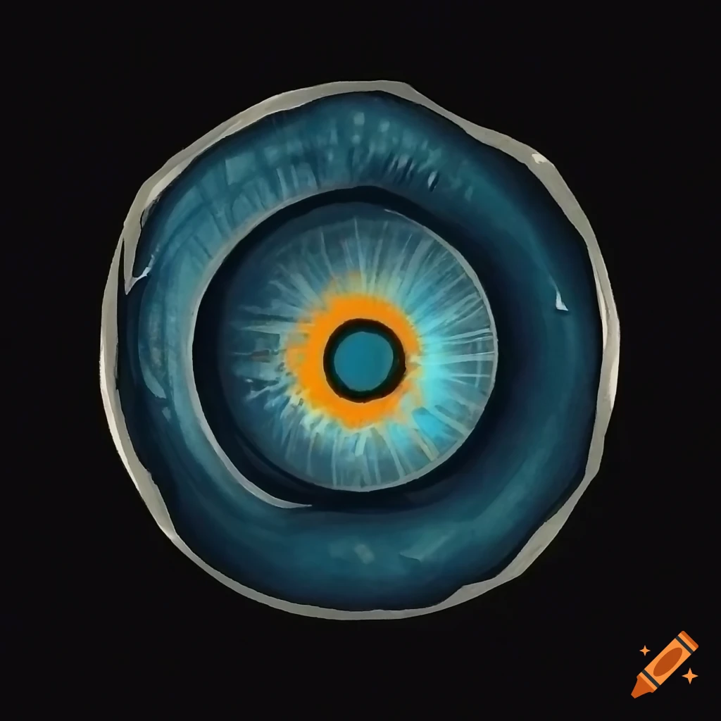 Simple drawing of a blinded eye in a fantasy rpg game
