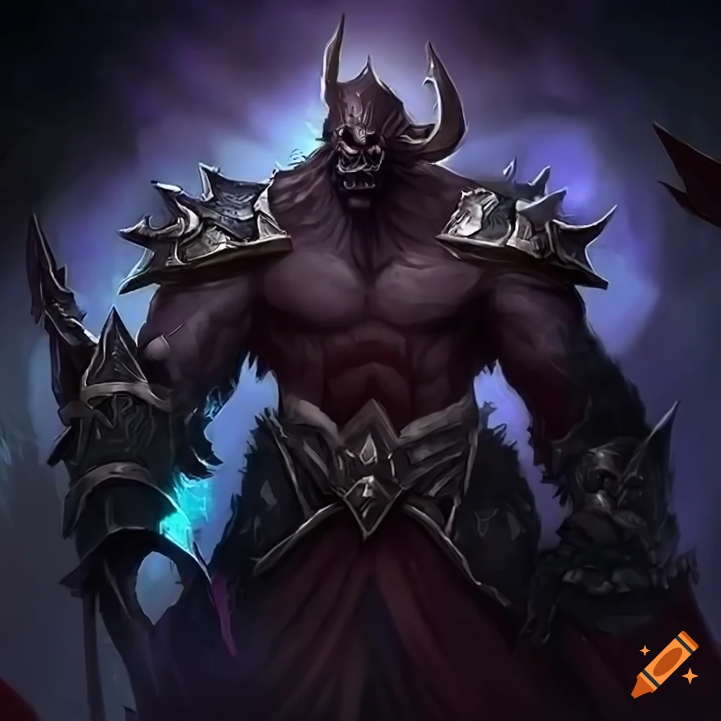 Image of Grimthorn the Deathlord, a menacing minotaur on Craiyon