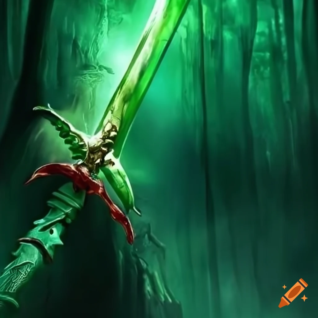 Green teeth sword on Craiyon