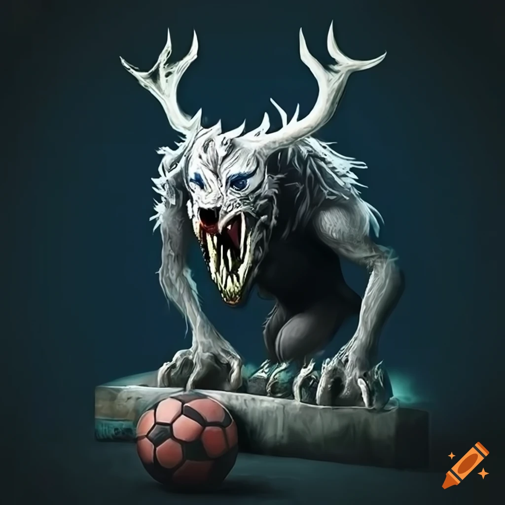 Wendigo themed logo for fantasy football on Craiyon