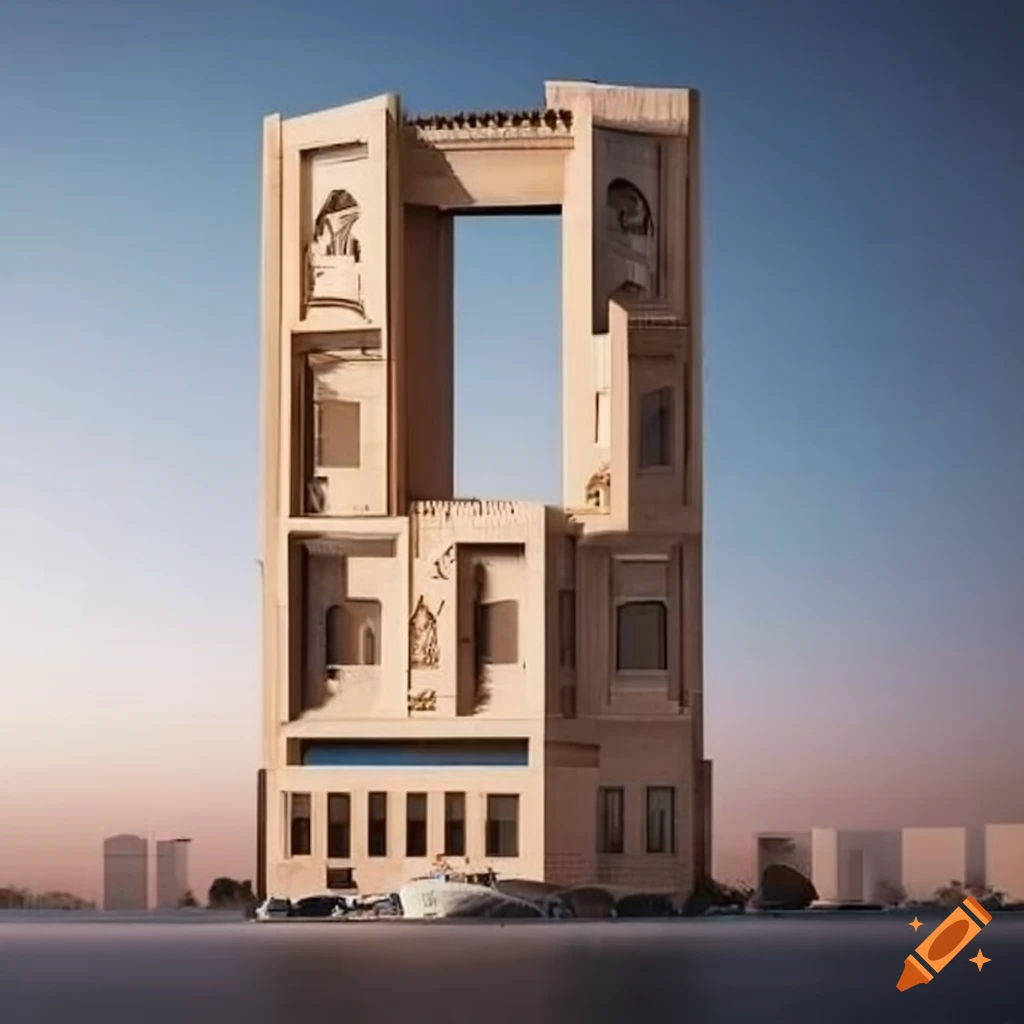 Design of residential building in karbala using brick on Craiyon