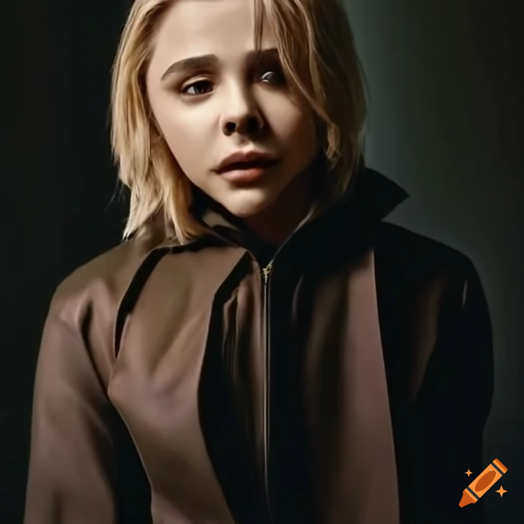 Hyperrealistic photograph of chloe grace moretz in 1990's style outfit