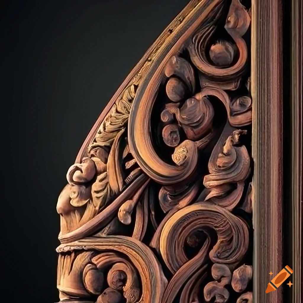 Variegated 'Architectural Stave carving' style artwork in high ...