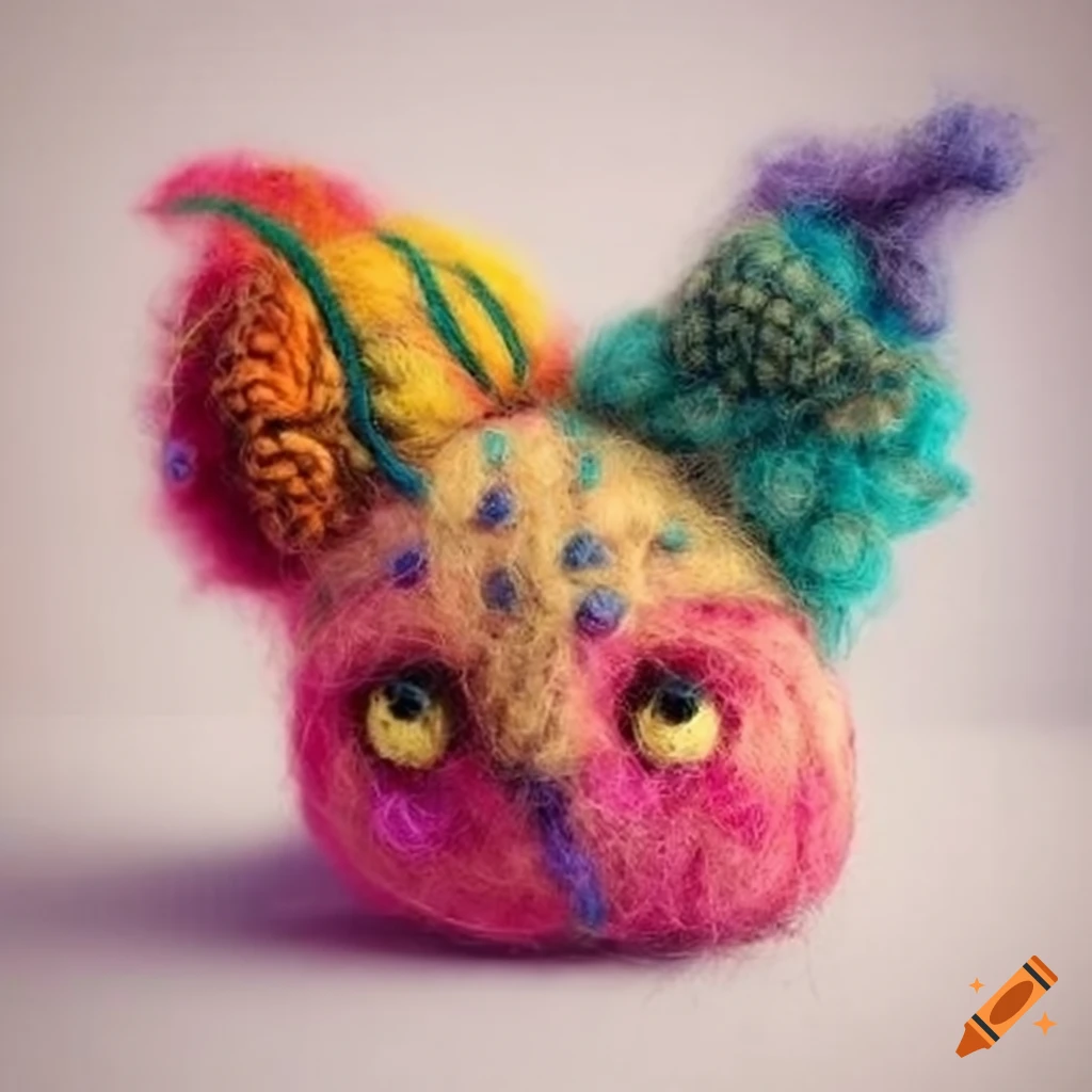 Felted wall creatures in intricate african outfits on Craiyon