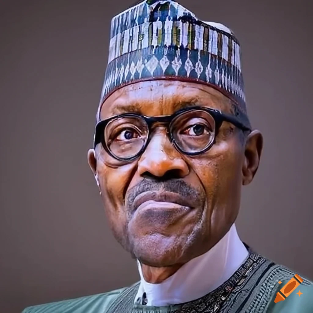 Artistic depiction of muhammadu buhari on Craiyon