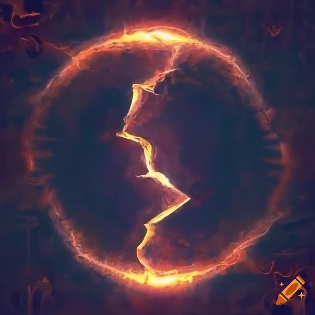 Image of mysterious broken light runic symbols on Craiyon