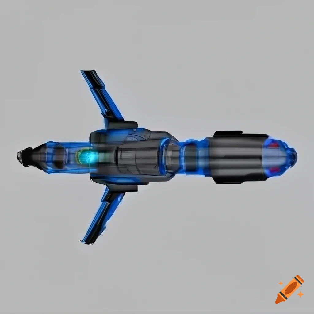 Side view of a spaceship on white background on Craiyon