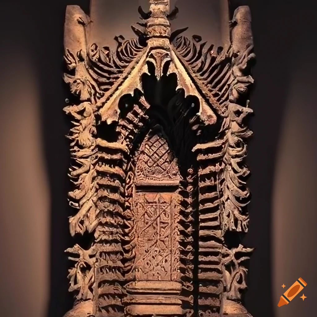 Detailed weaving with moth motif