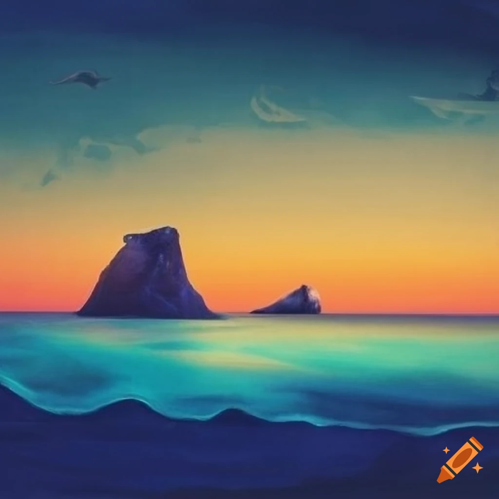 Abstract album cover with an african island and ocean theme on Craiyon