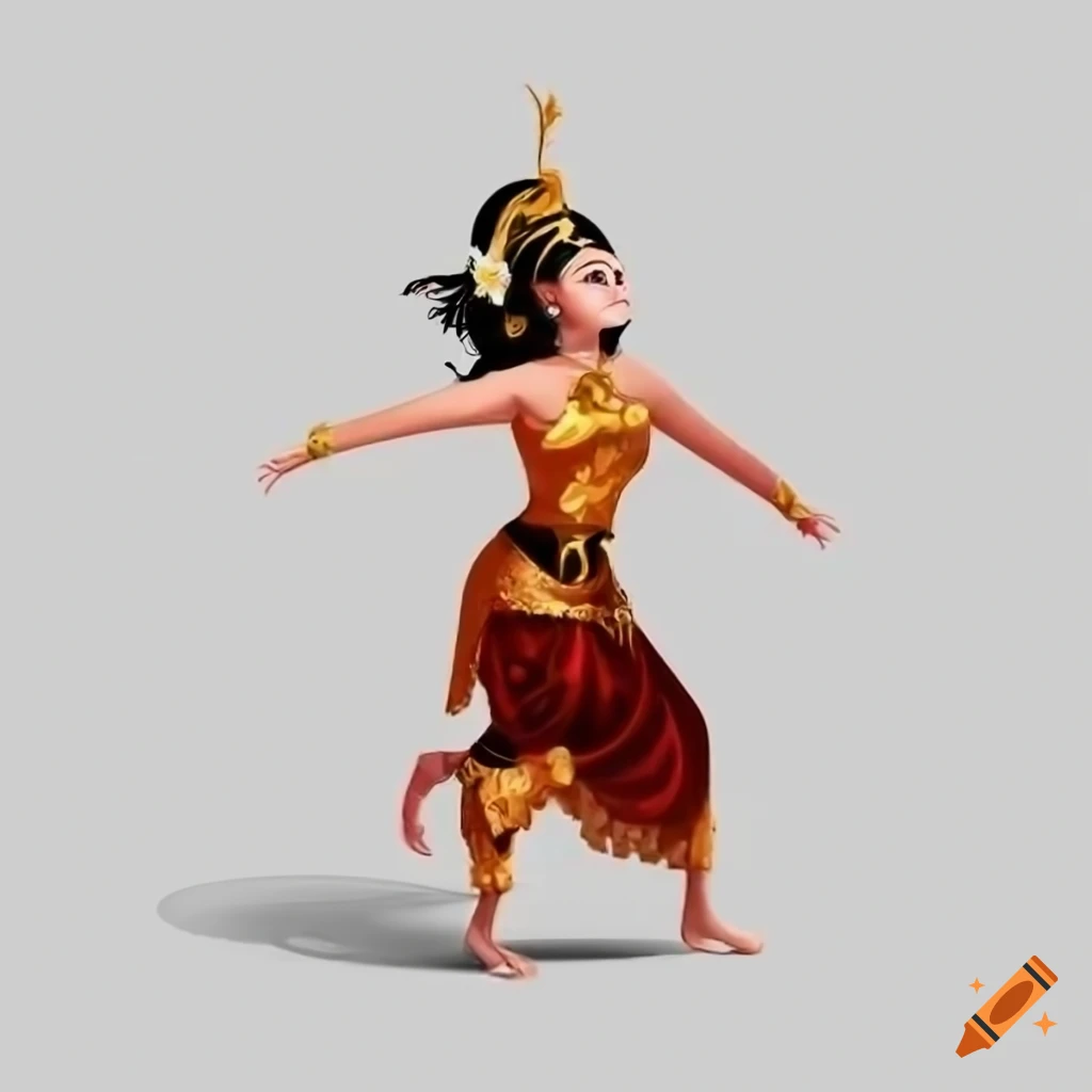 Chibi cartoon character apsara dancing on Craiyon