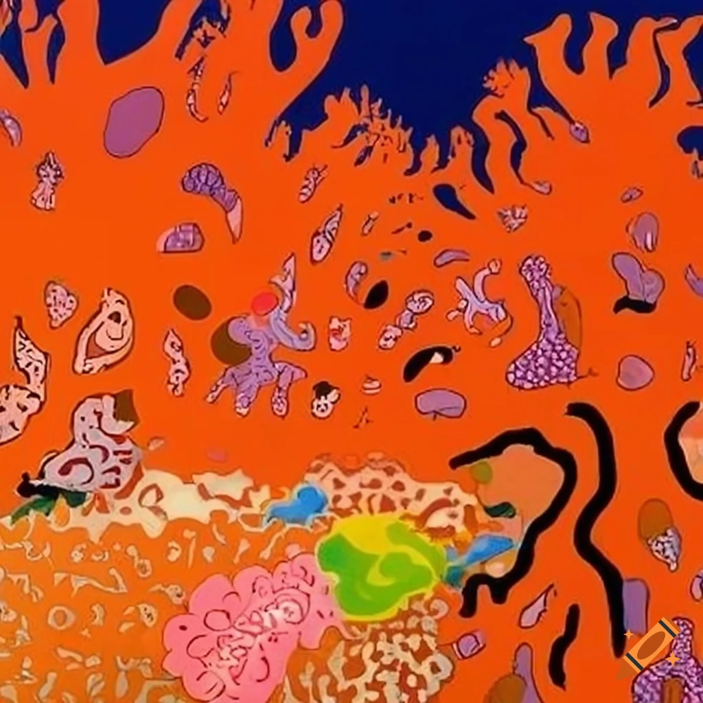 Chiho aoshima's artwork of fiery cross reef on Craiyon