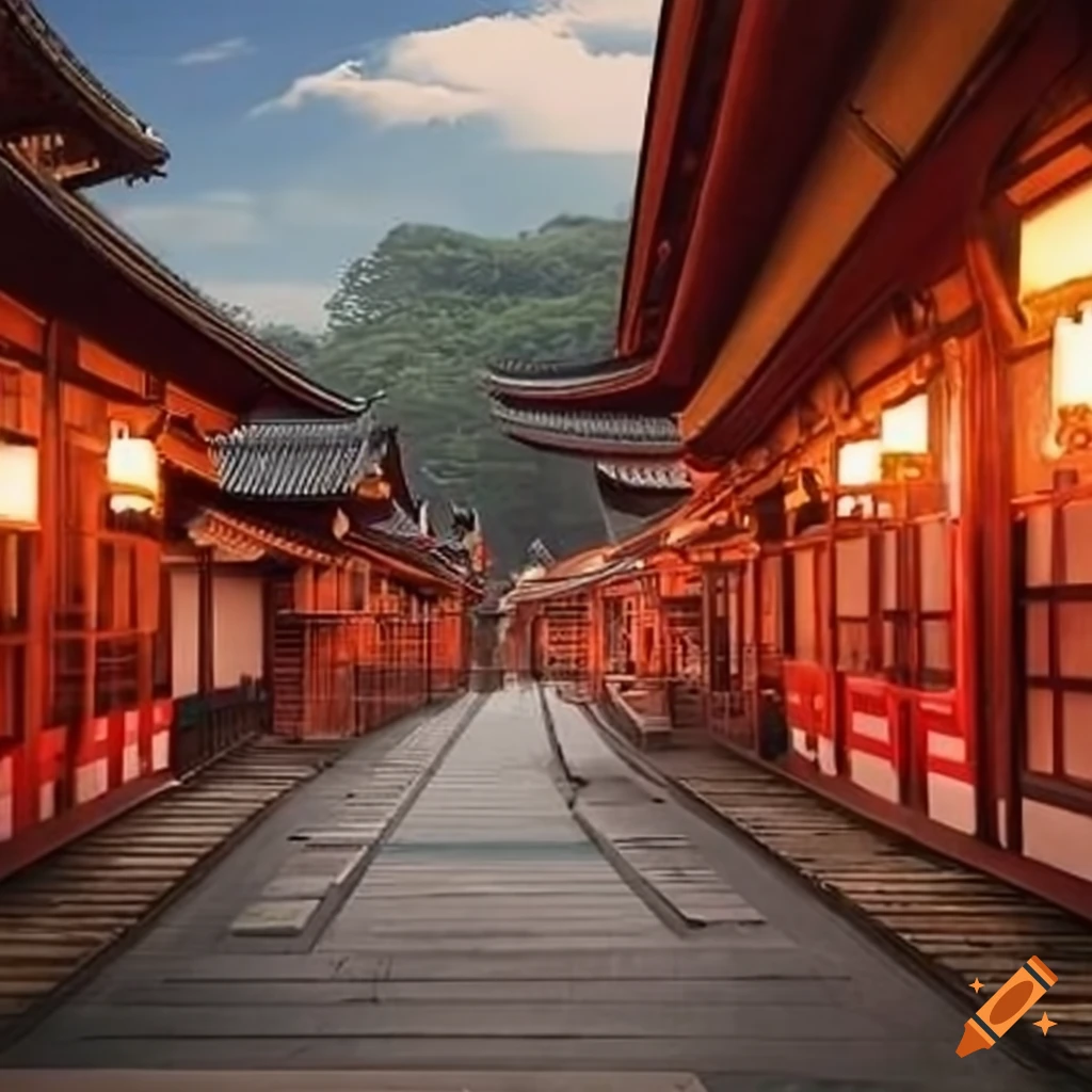 Traditional japanese scene on Craiyon