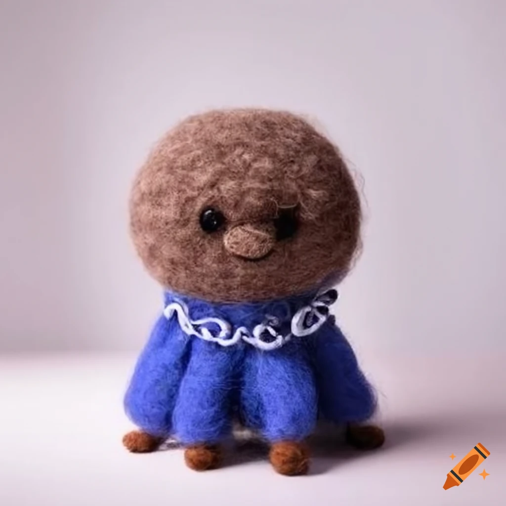 Knitted doll of dwayne johnson on Craiyon