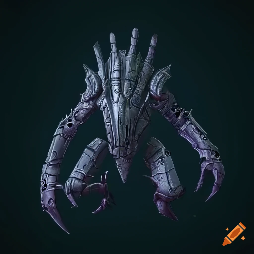 Illustration of a tentacled alien arm weapon