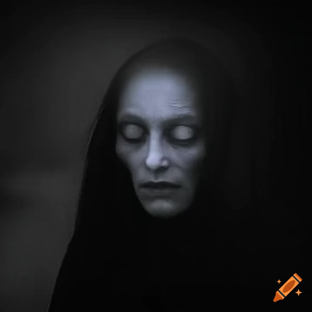 Emerging face in thick fog on Craiyon