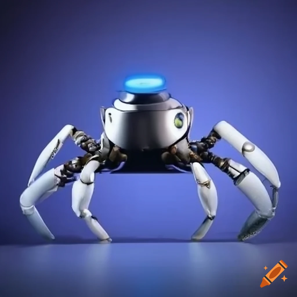 Crab-like robot in motion on Craiyon