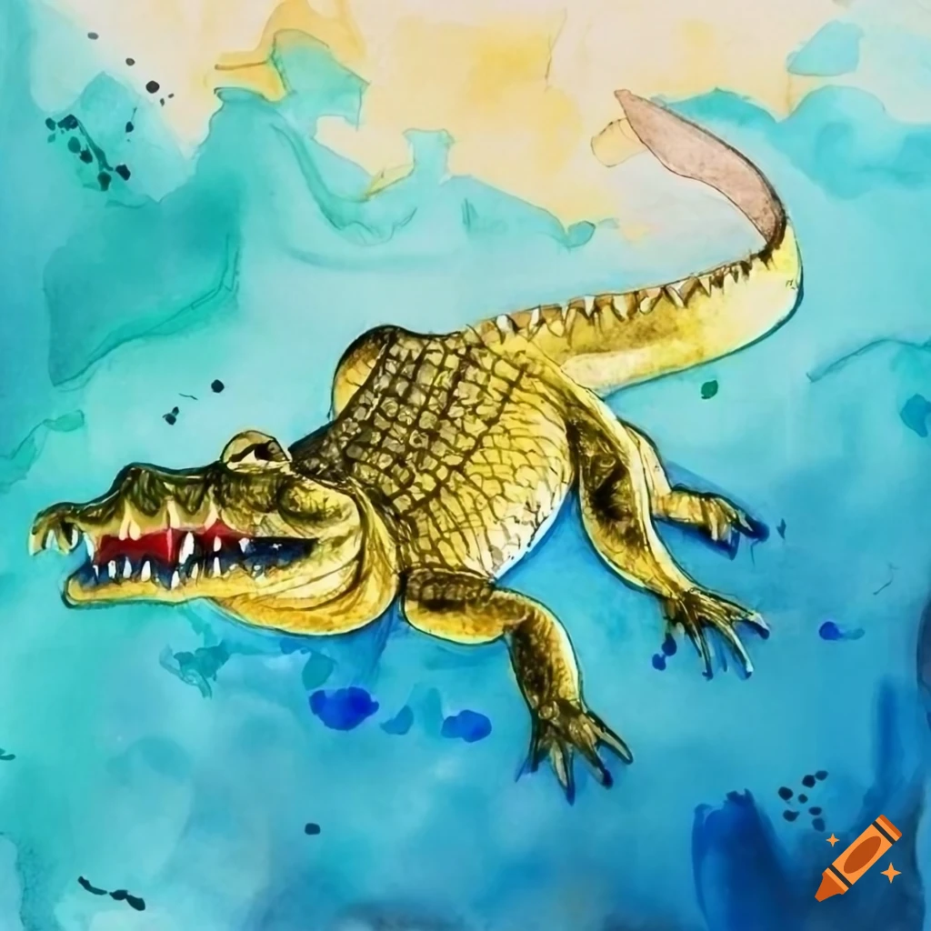 Swamp Alligator Drawings