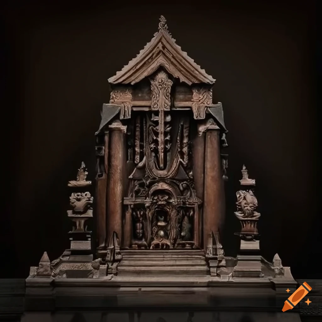 Sapphire 'architectural stave carving' artwork on Craiyon